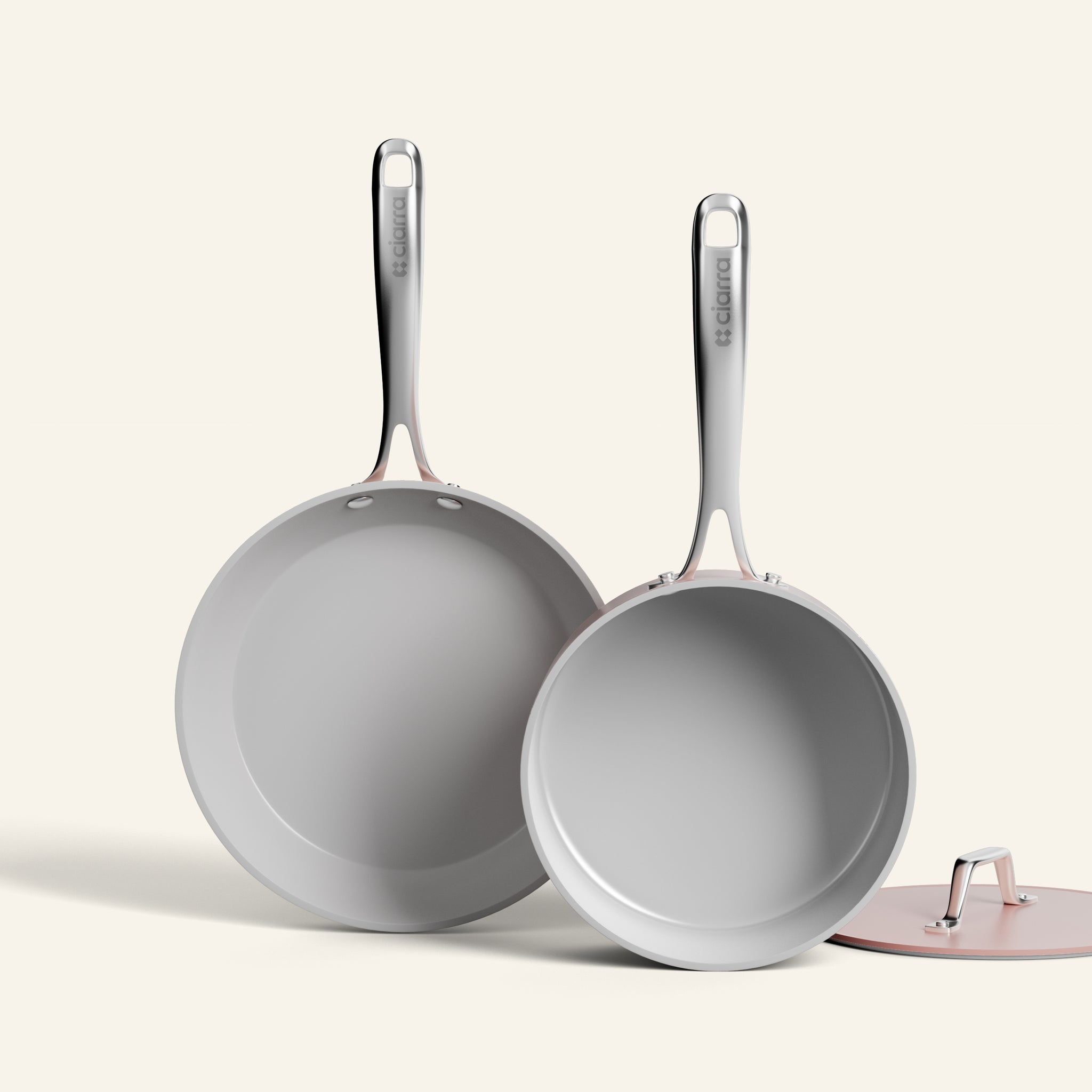 Gadgets Ceramic Nonstick Non-Toxic Mini Duo Cookware Set, Pans Set wit